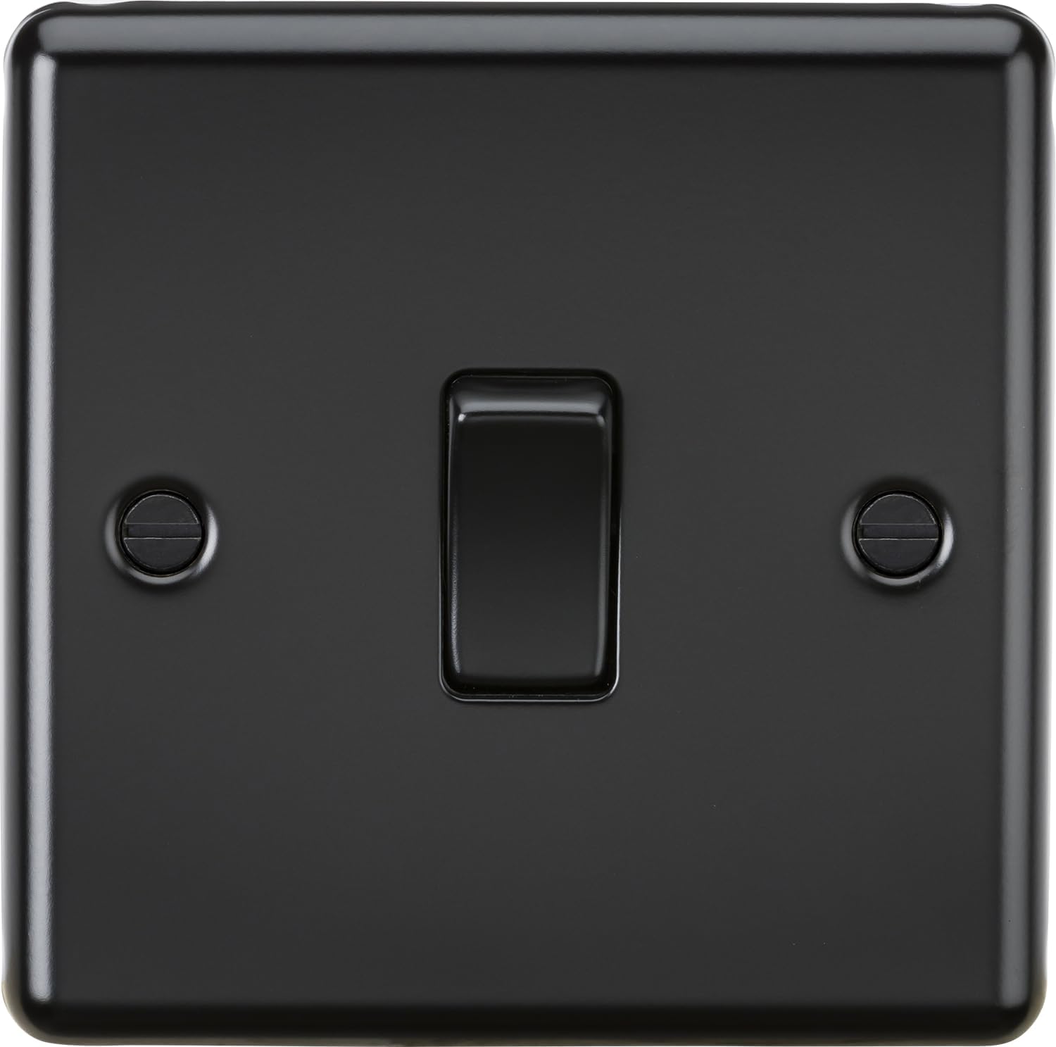 Knightsbridge 10AX 1G 2 Way Plate Switch - Matt Black : Amazon.co.uk ...