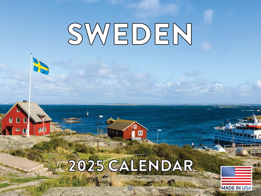 Amazon.com: Sweden Calendar 2025 Monthly Wall Stockholm Northern Lights ...