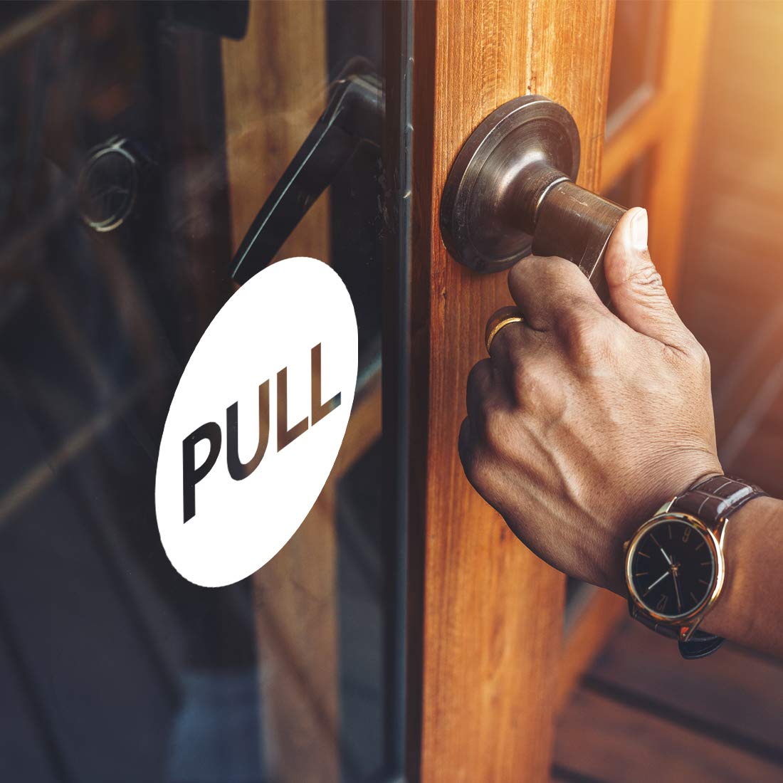 Buy Pull Push Door Sign Sticker Signs Stickers Window Vinyl Kitchen ...