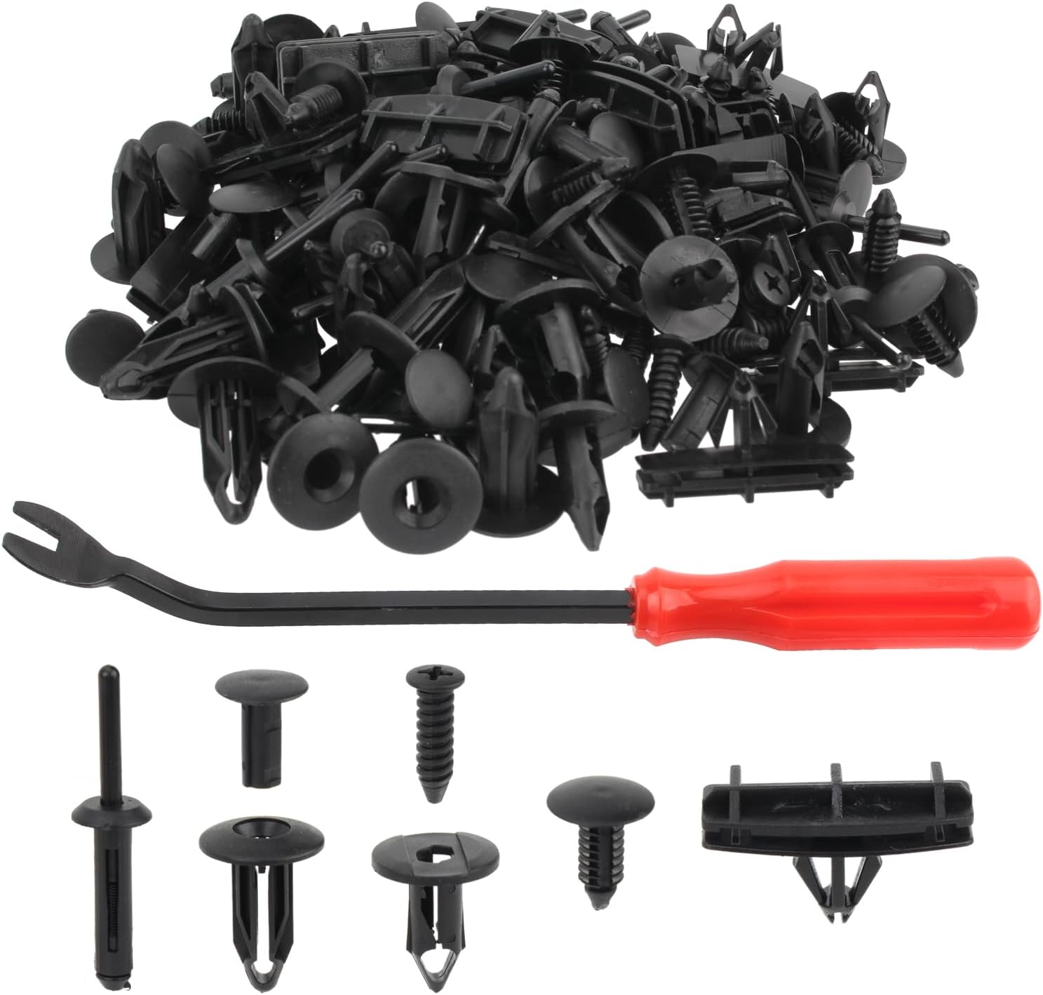 Amazon.com: GoaMotors 121pcs 6 in 1 Grille Bumper Retainer Clips ...