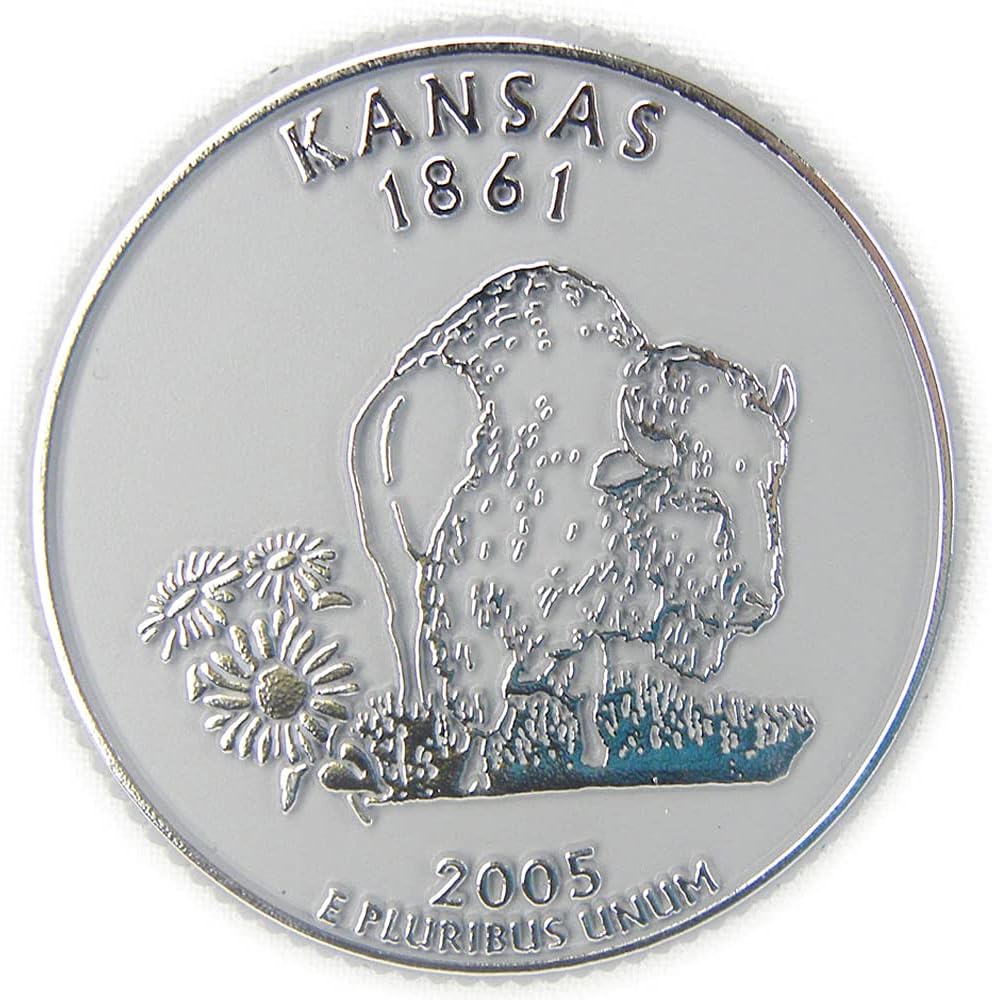 Amazon.com: Kansas State Quarter Magnet by Classic Magnets, 2.5 ...