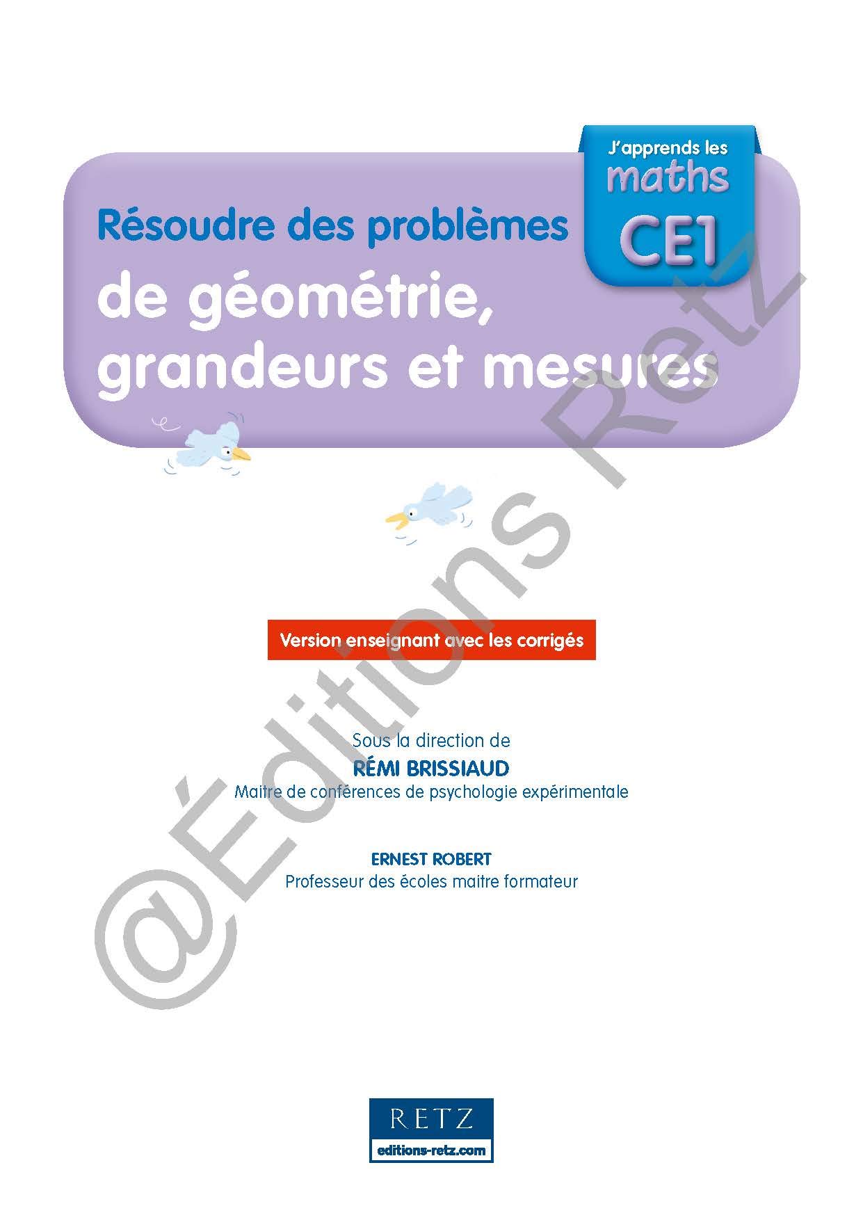 Snapklik.com : Resoudre Des Problemes CE1 Cahier De Geometrie