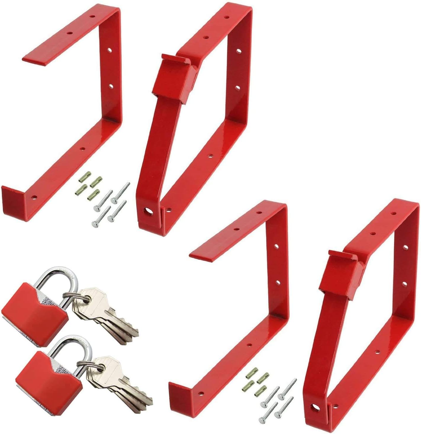 Spares2go Universal Lockable Wall Ladder Double & Triple Section Rack ...