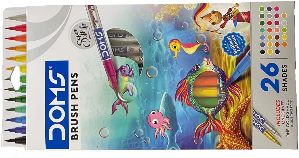 Amazon.com : Doms Brush Pens (26 Shades) : Arts, Crafts & Sewing