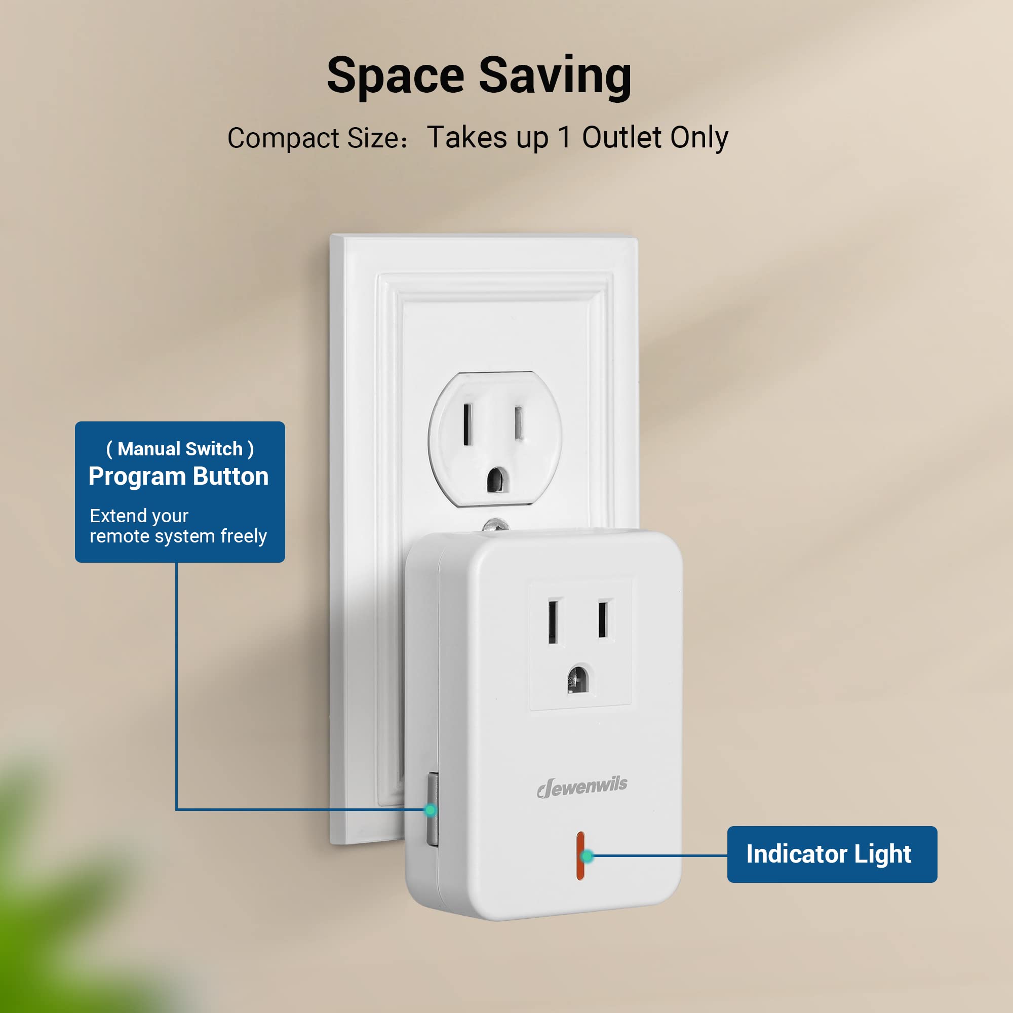 Snapklik.com : DEWENWILS Remote Control Outlet Wireless Wall Mounted ...
