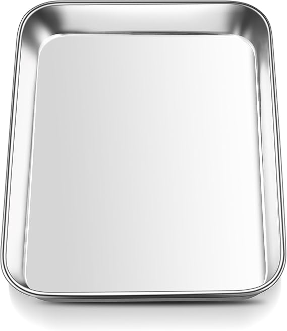 Amazon.com: E-far Mini Toaster Oven Tray, 9.4”x7.3” Stainless Steel ...