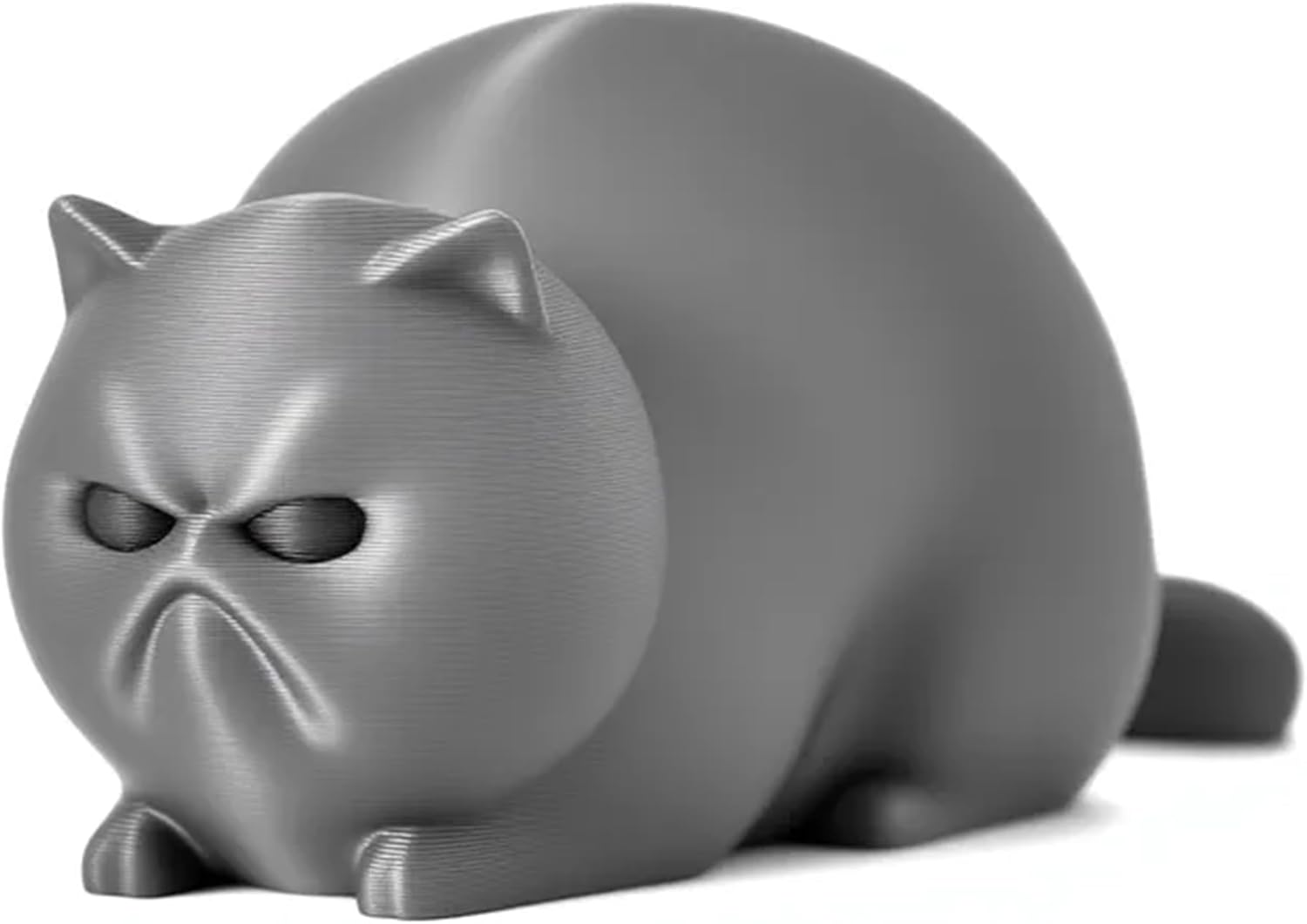 Amazon.com: Yipintang Angry Chubby Cat Figurine – Cute 3D Printed Decor ...
