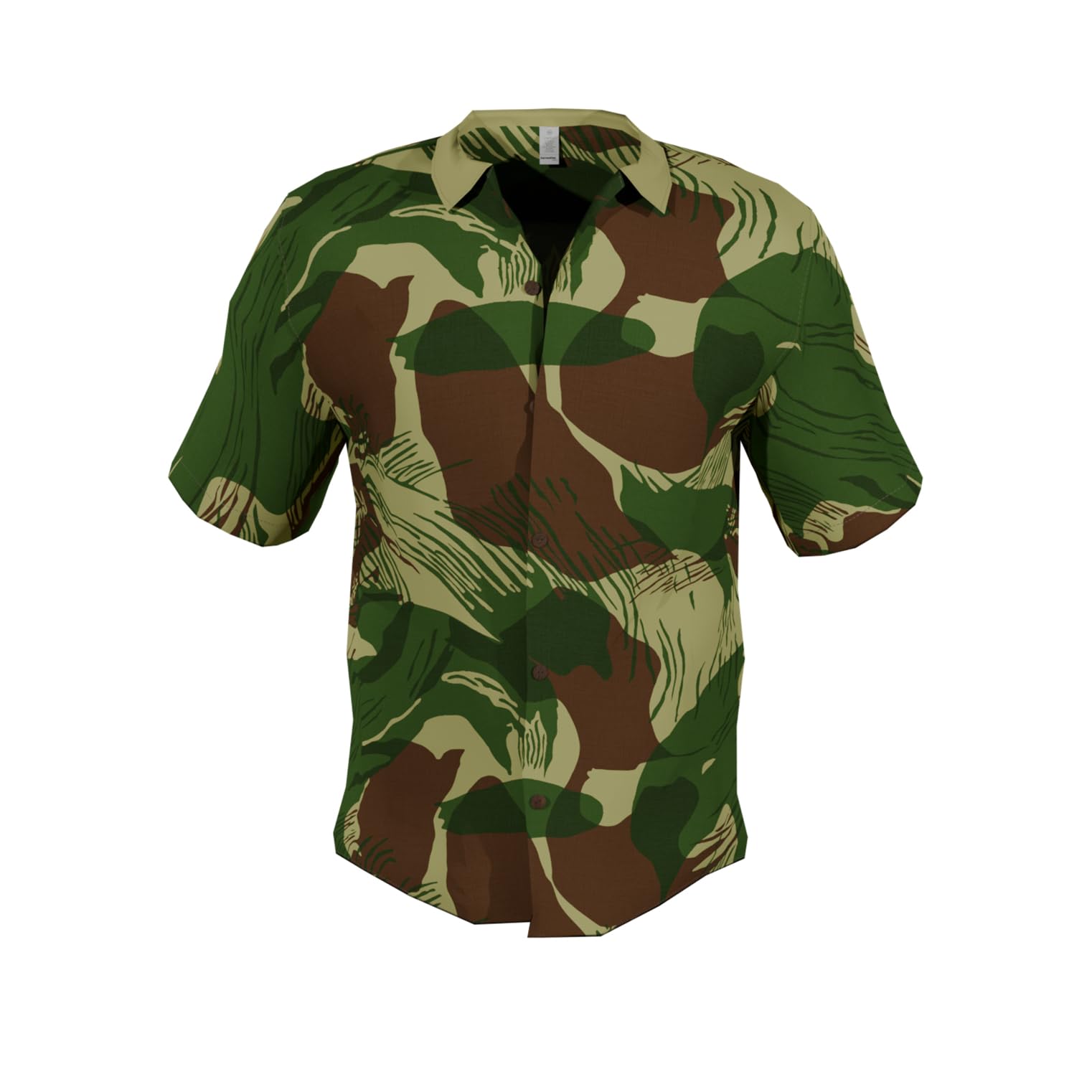 Amazon.com: Custom Rhodesian Camo Hawaiian Shirt, Short Sleeve Button ...