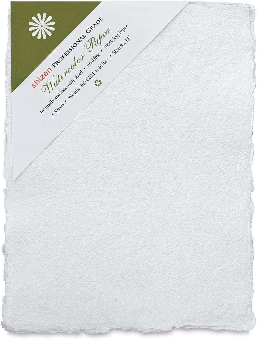 Amazon.com: Shizen Design Professional Grade Watercolor Paper 9 in. x ...