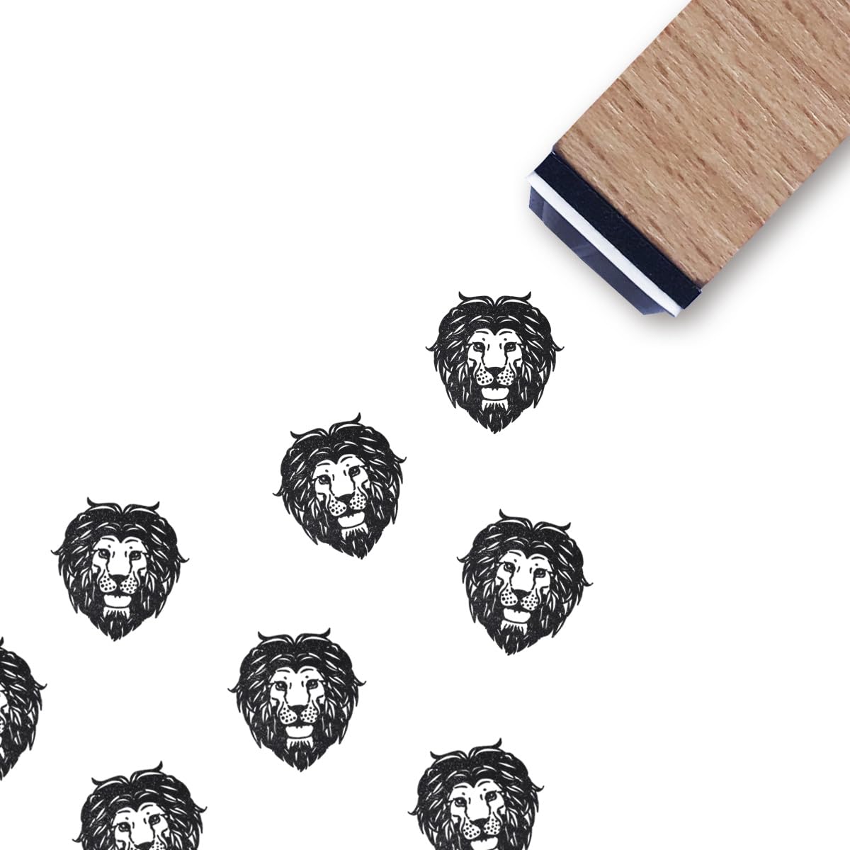 Amazon.com: Lion Head Rubber Stamp, 3/5 Inch Small Mini Stamp for ...