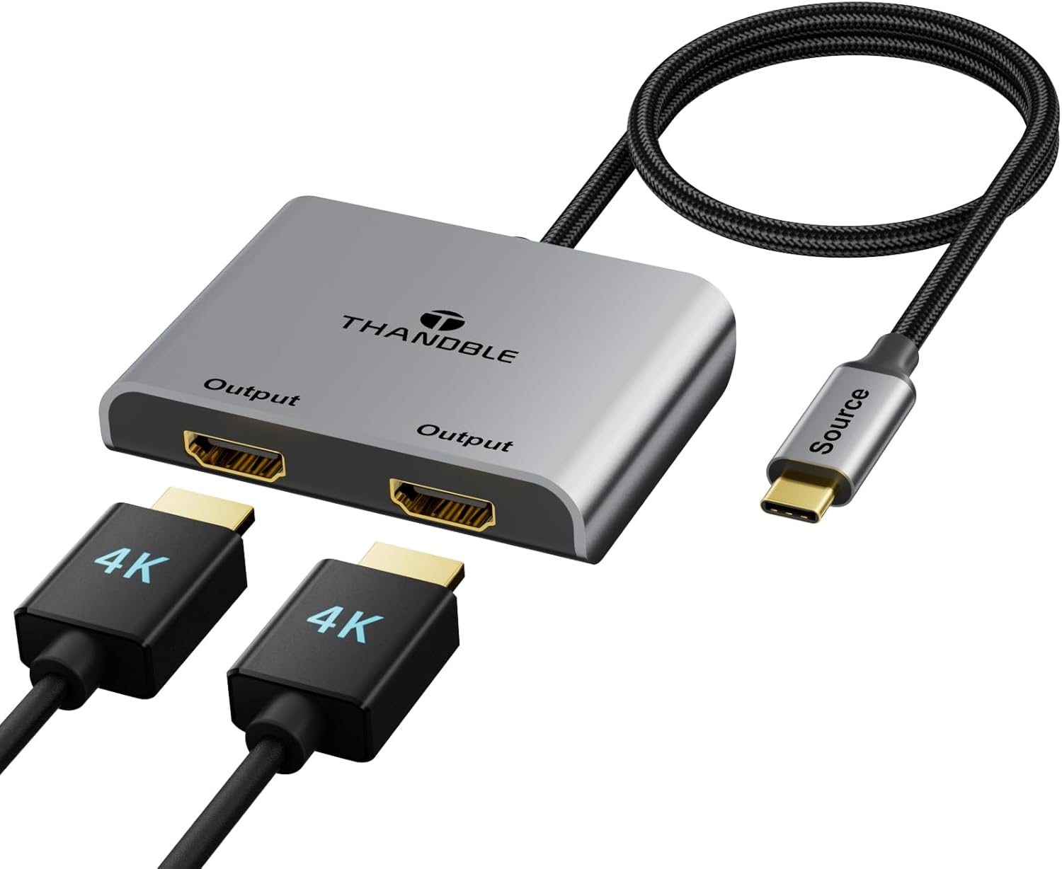 Amazon.com: THANDBLE USB C to Dual HDMI Adapter (4K@60Hz) Type C ...
