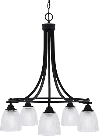 Paramount Downlight, 5 Light, Chandelier In Matte Black Finish With 5 ...