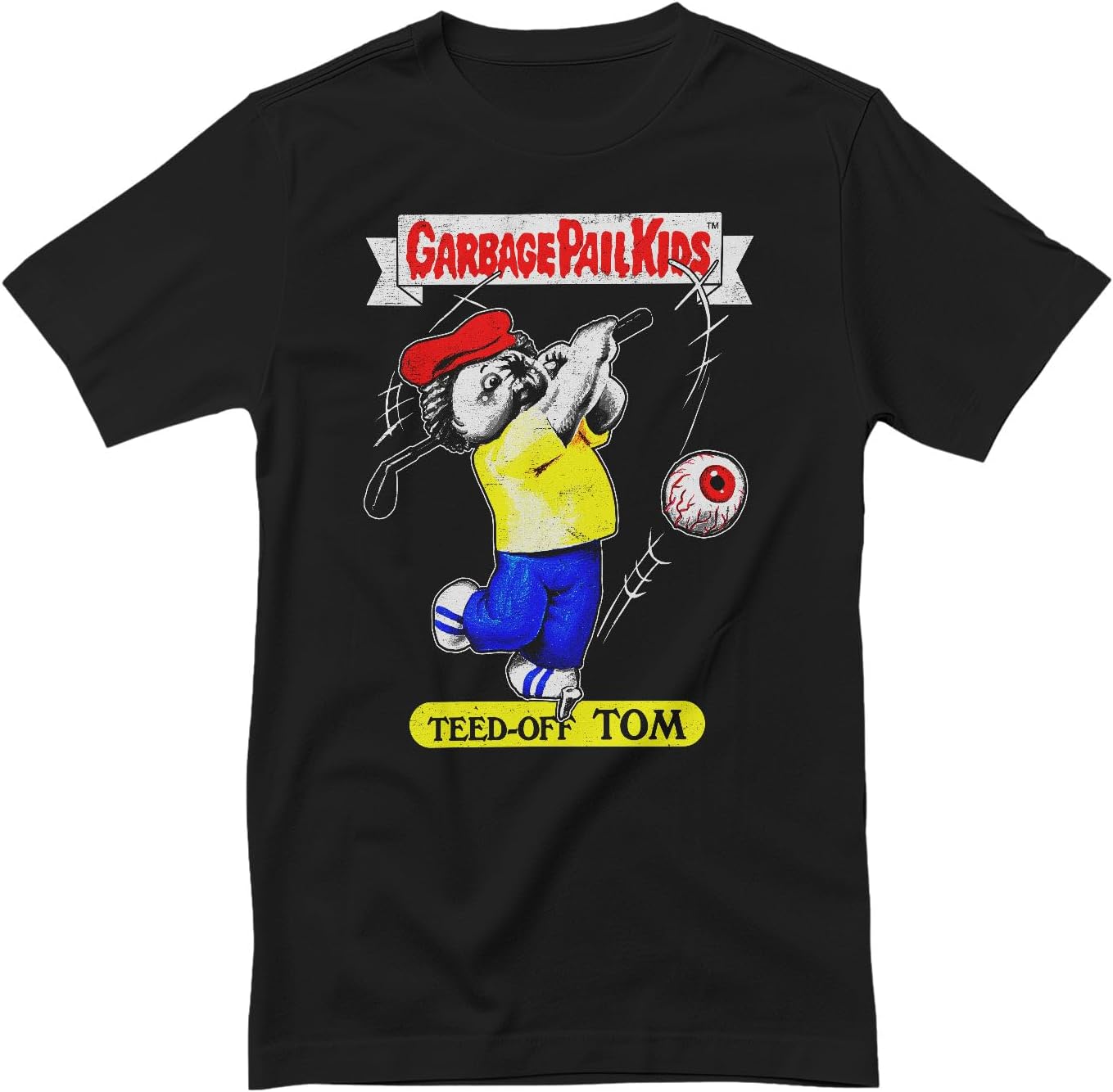 Garbage Pail Kids Officially Licensed TEED-Off Tom Mens T-Shirt (Black ...