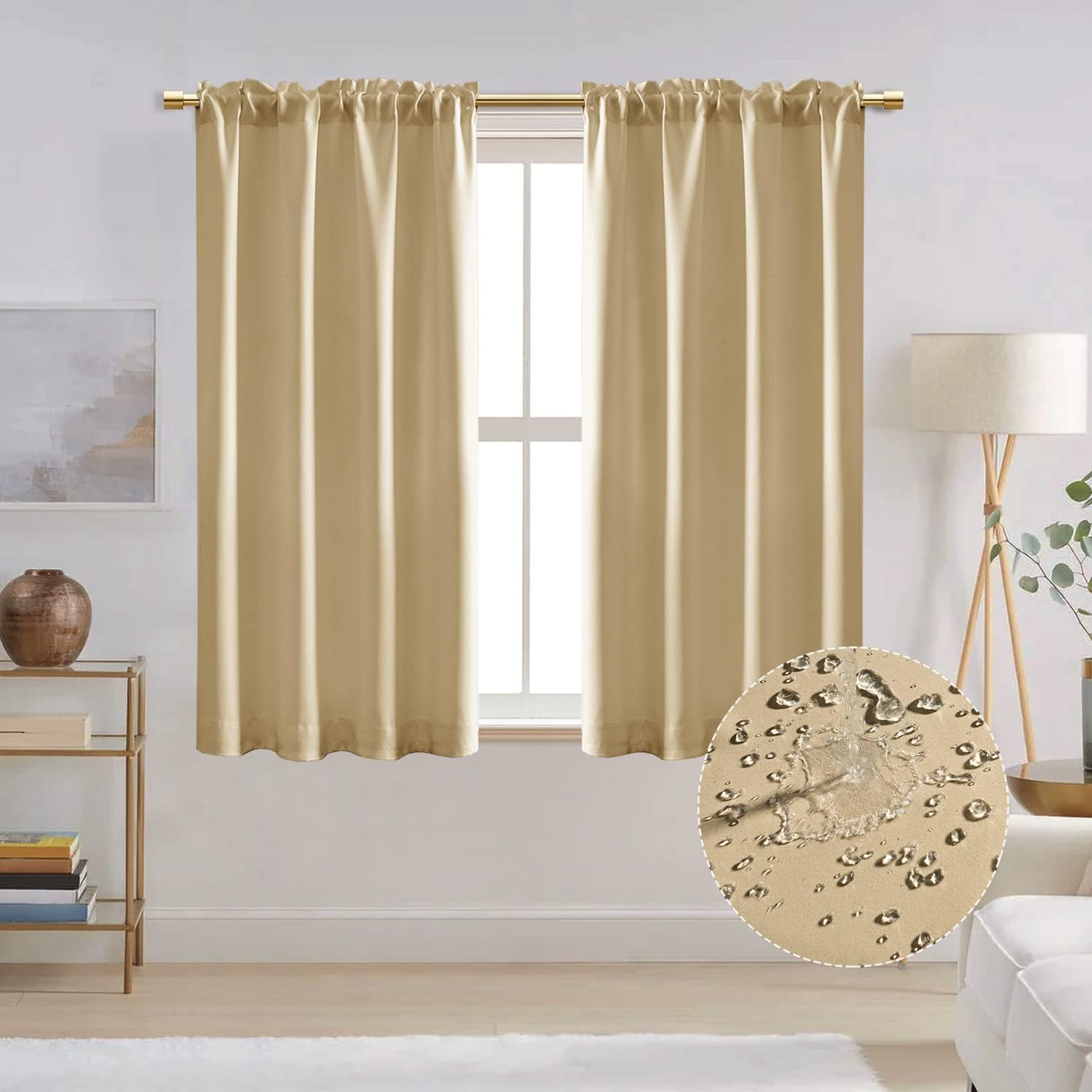 Amazon.com: Small Window Curtain Panels for Bedroom 2 Pack Rod Pocket ...