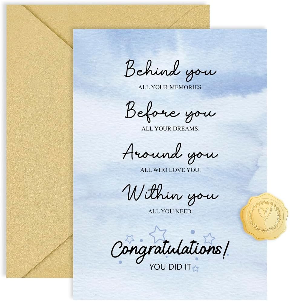 Amazon.com : CRTURUNIQ Graduation Card for College or High School ...