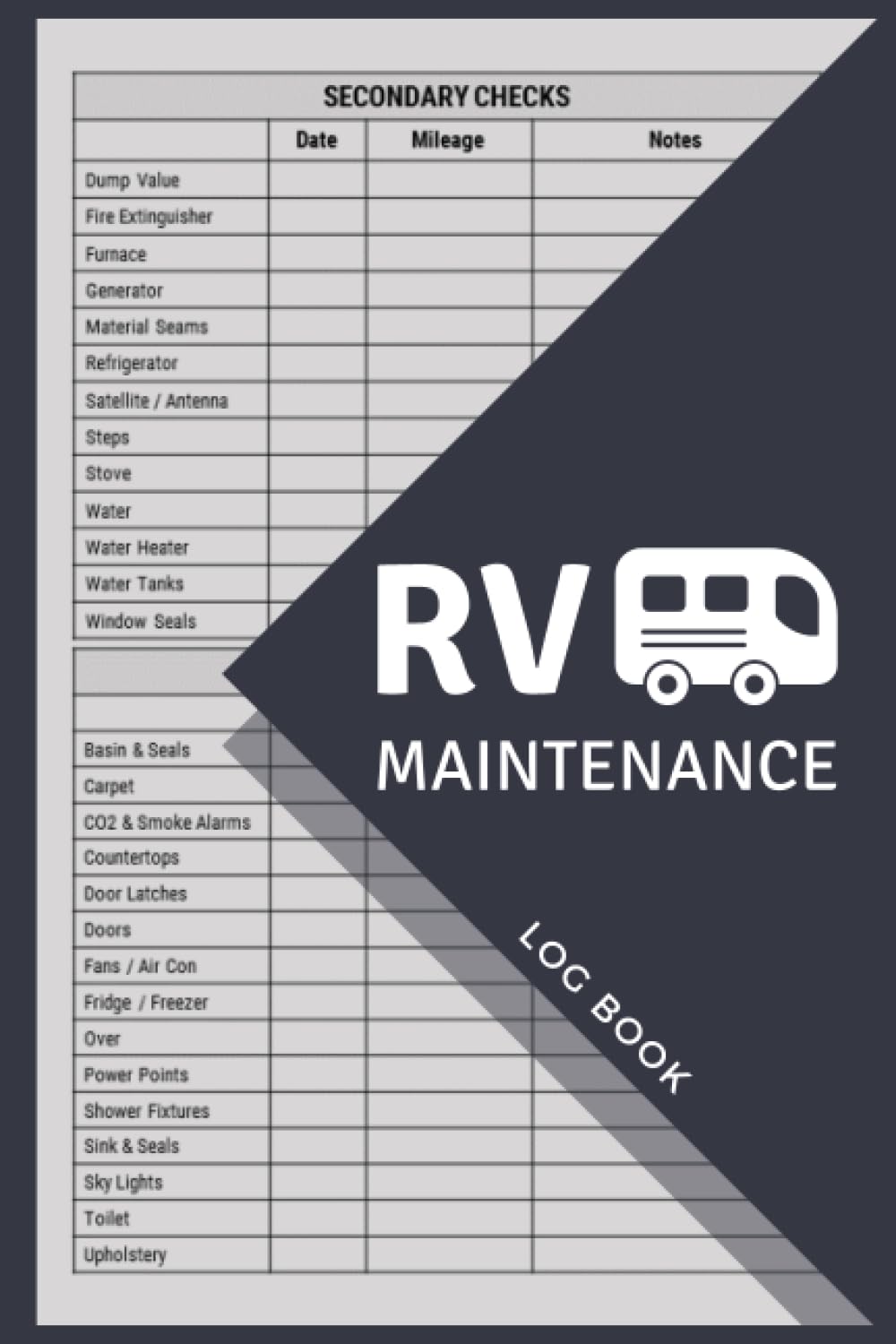 RV Maintenance Log Book: RV Repair and Maintenance Checklist | Service ...