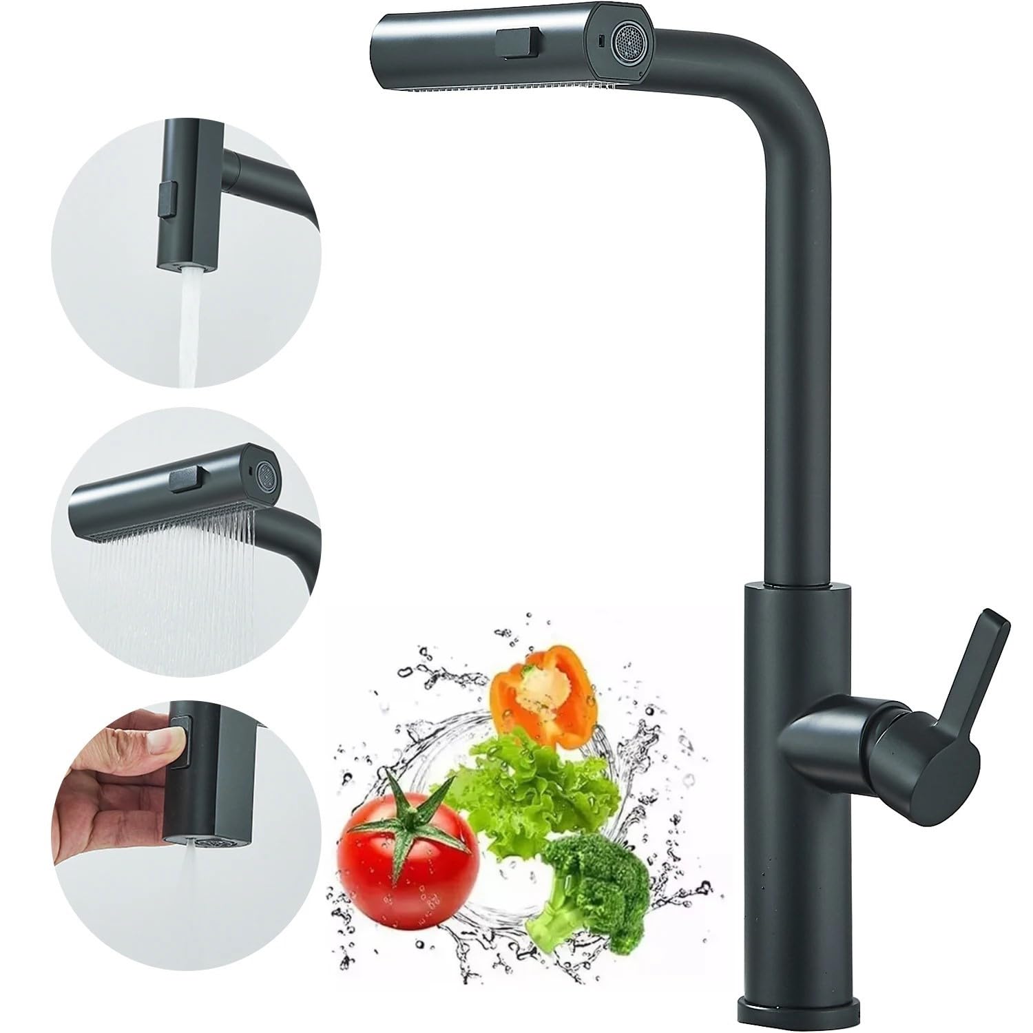 Trend&Trove Waterfall Kitchen Faucet - Kitchen Waterfall Sink Faucet ...