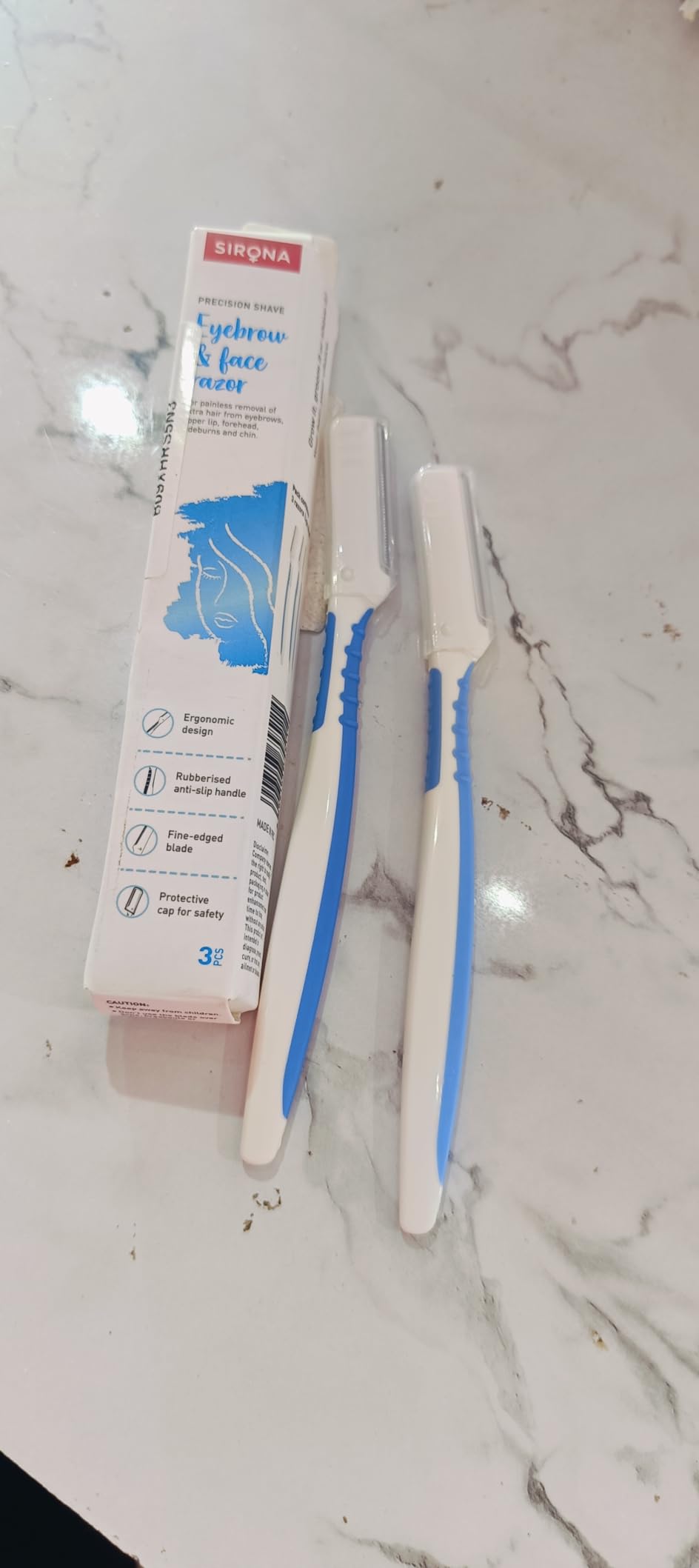 Sirona Reusable Face Razor for Women - 3 Razors (Blue)| Painless Facial ...