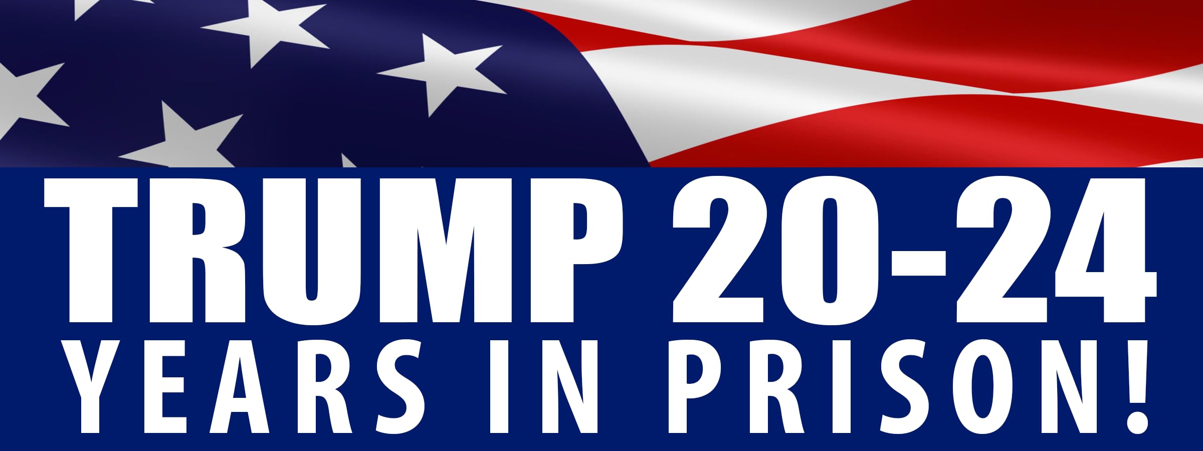 Amazon.com: Trump 20-24 Years in Prison Bumper Sticker (Funny Anti pro ...