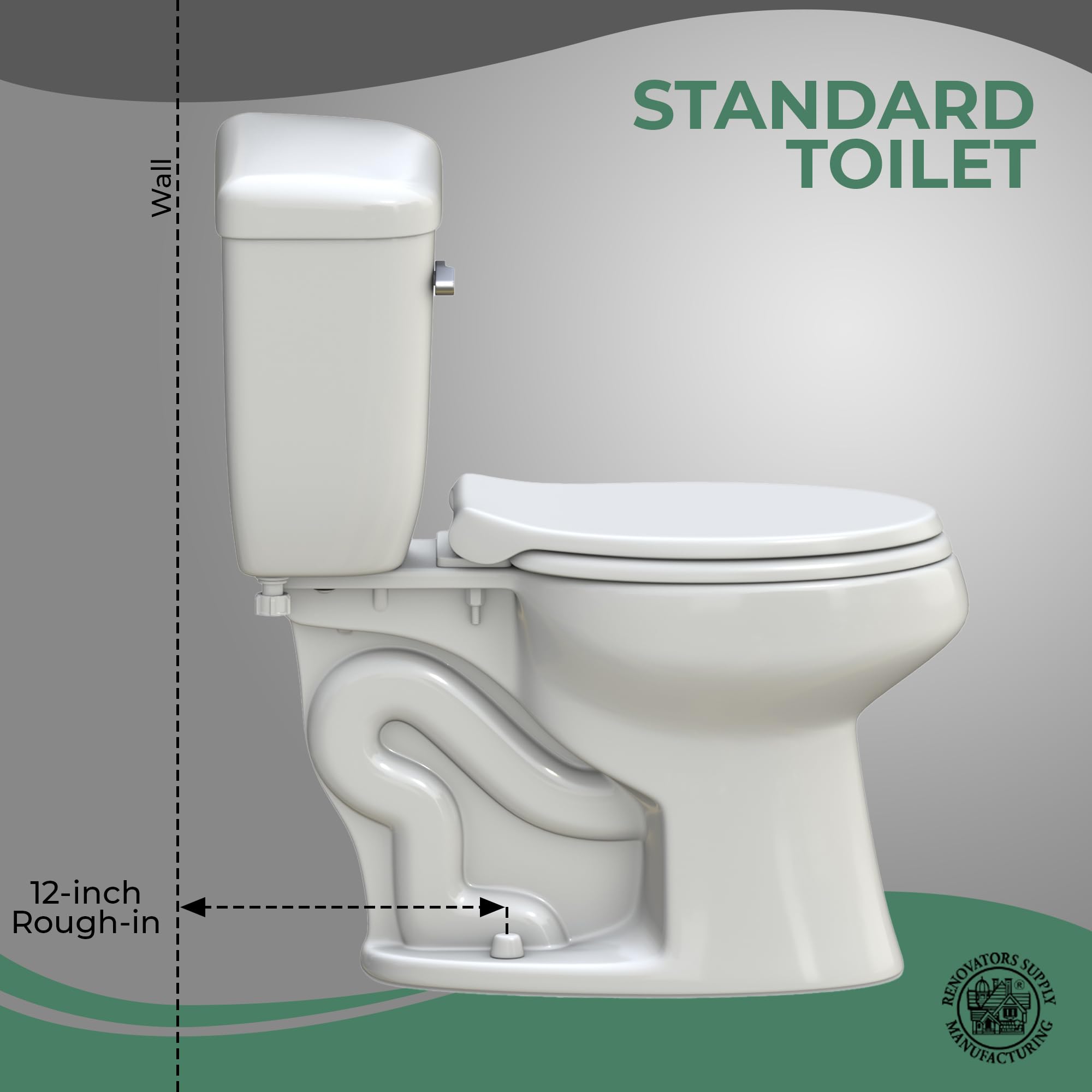 Dual Corner Toilet With A Half Bath
