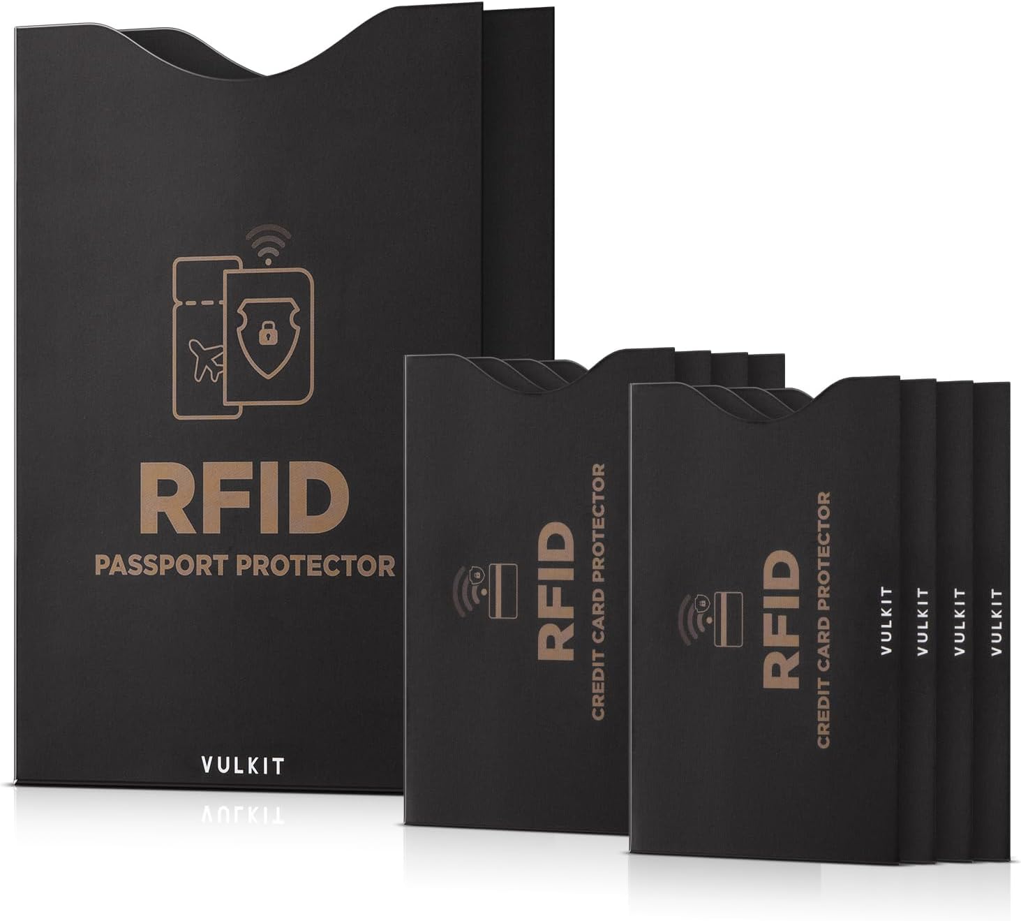 Amazon.com | RFID Blocking Sleeve Anti Theft 4 Credit Card & 2 Passport ...