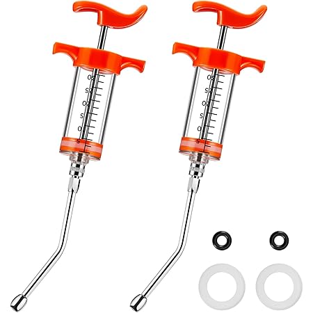 Amazon.com: GINDOOR 2 Pieces Reusable Goats Syringe with 2 Drench ...
