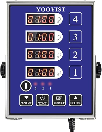 Amazon.com: YOOYIST Commercial 4 Channel Kitchen Timers Digital ...