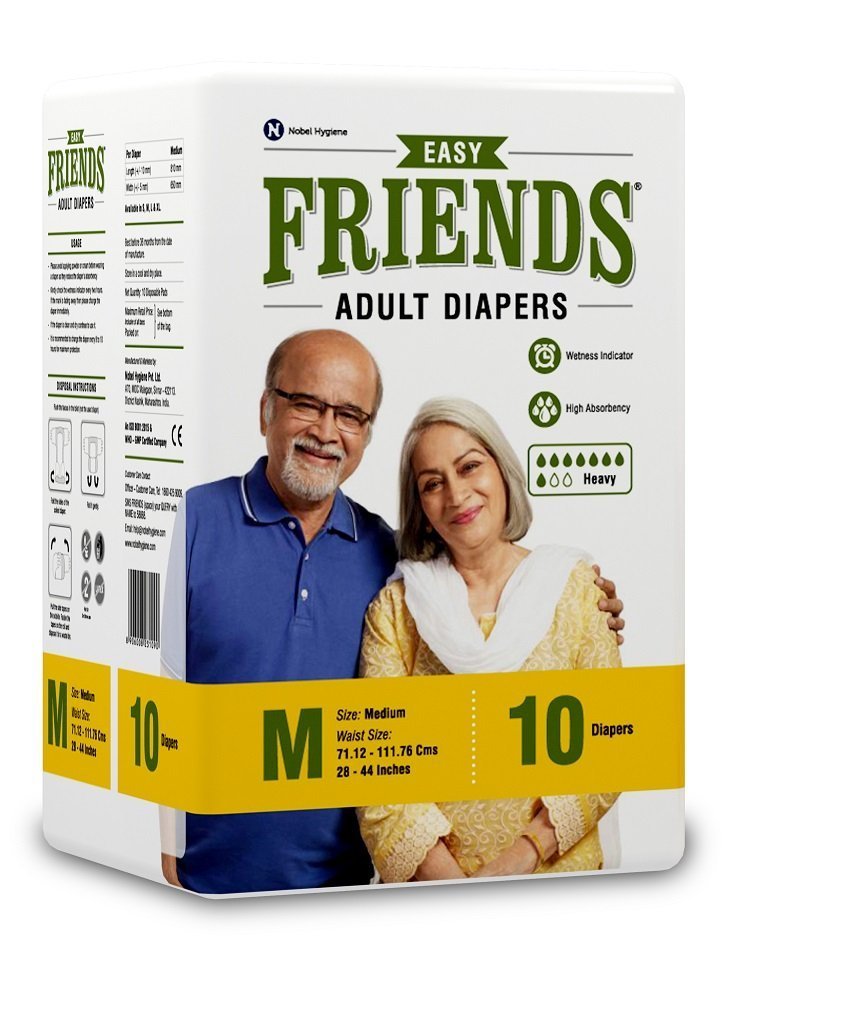 Friends Adult Diaper Easy Medium 100pcs/10packs (28' - 44") : Amazon.in ...