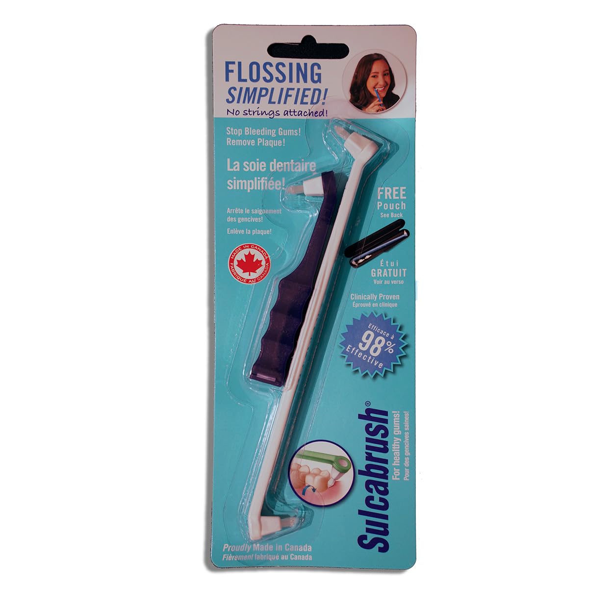 Buy Sulcabrush 2-Pack - White Manual Toothbrushes, Compact & Portable ...