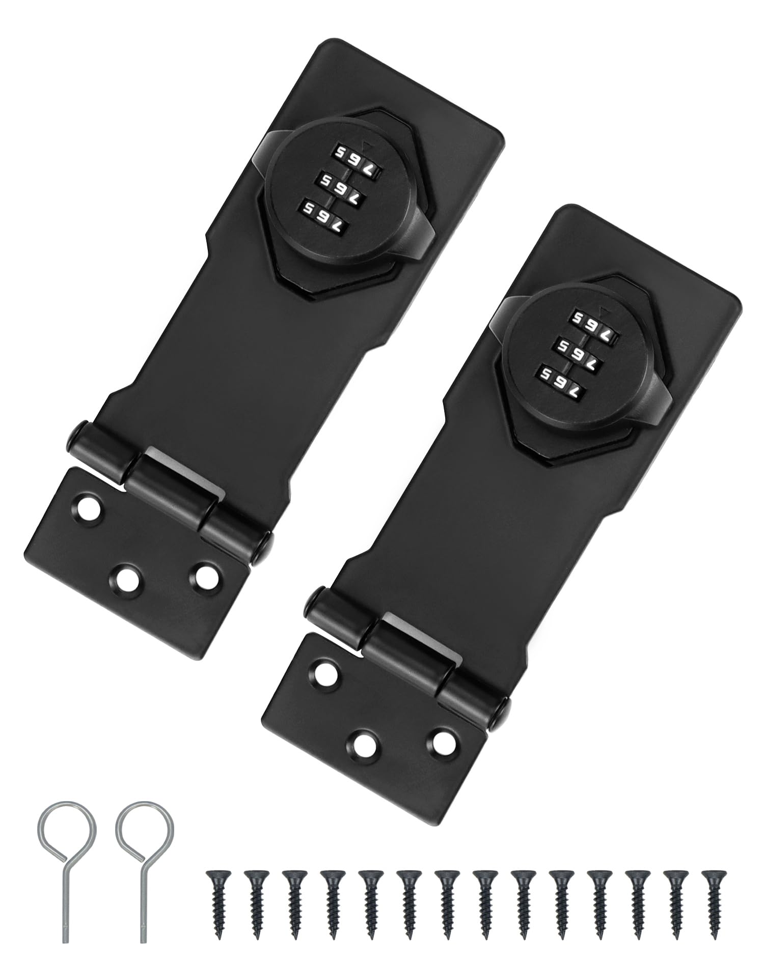 QWORK Secure Combination Lock and Password Hasp Lock for Cabinets ...