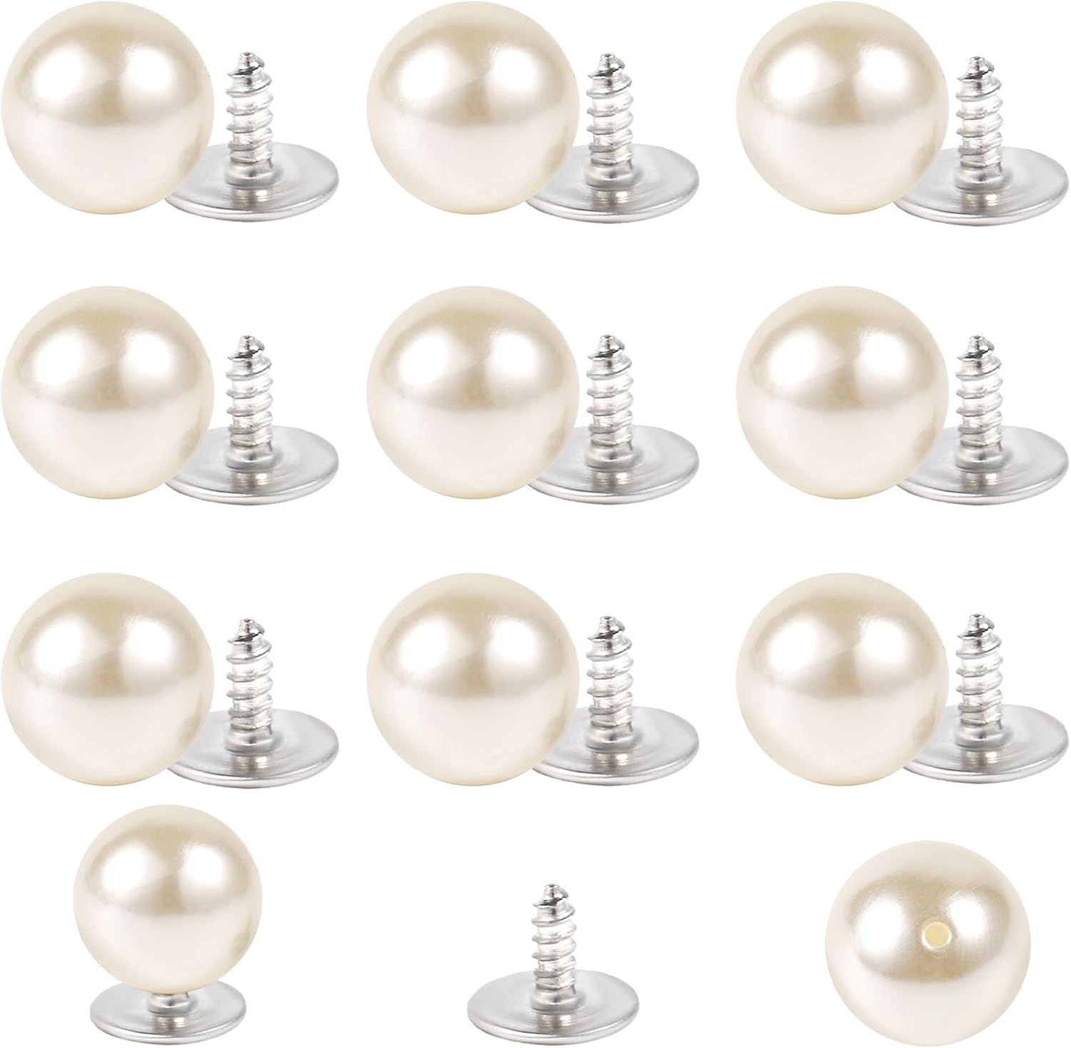 Amazon.com: 50pcs Pearl Brooch Buttons, No Sew Cover Up Buttons ...