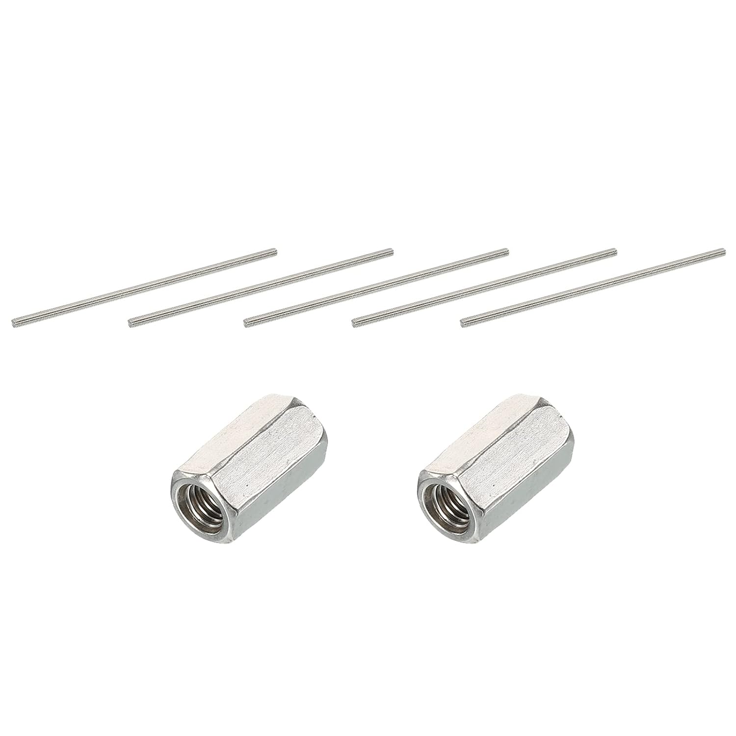 MECCANIXITY Fully Threaded Rod 10pcs M8 x 80mm 304 Stainless Steel ...