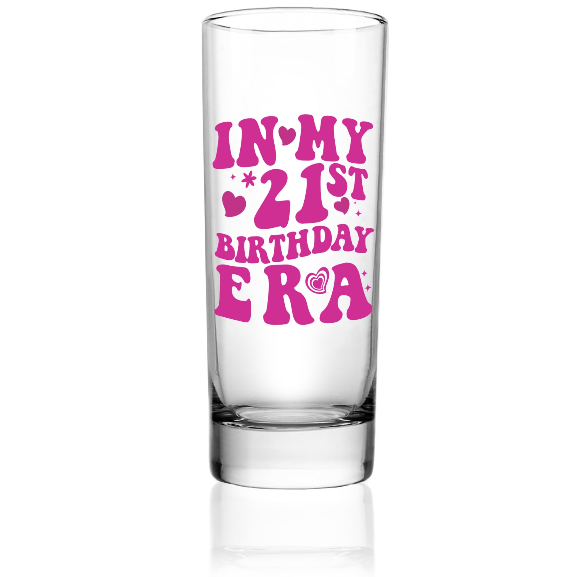 Amazon.com | JUSTOTRY 21st Birthday Hot Pink Shot Glass - IN MY 21ST ...