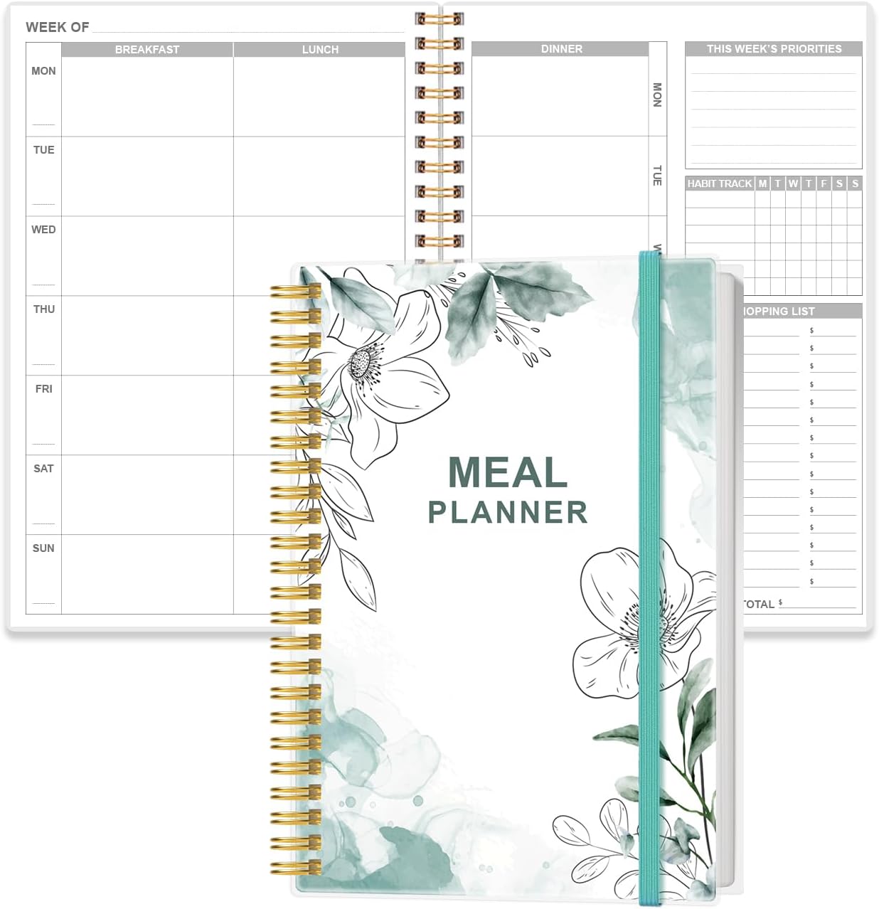 Amazon.com : Weekly Meal Planner - A5 Weekly Meal Prep Journal with ...