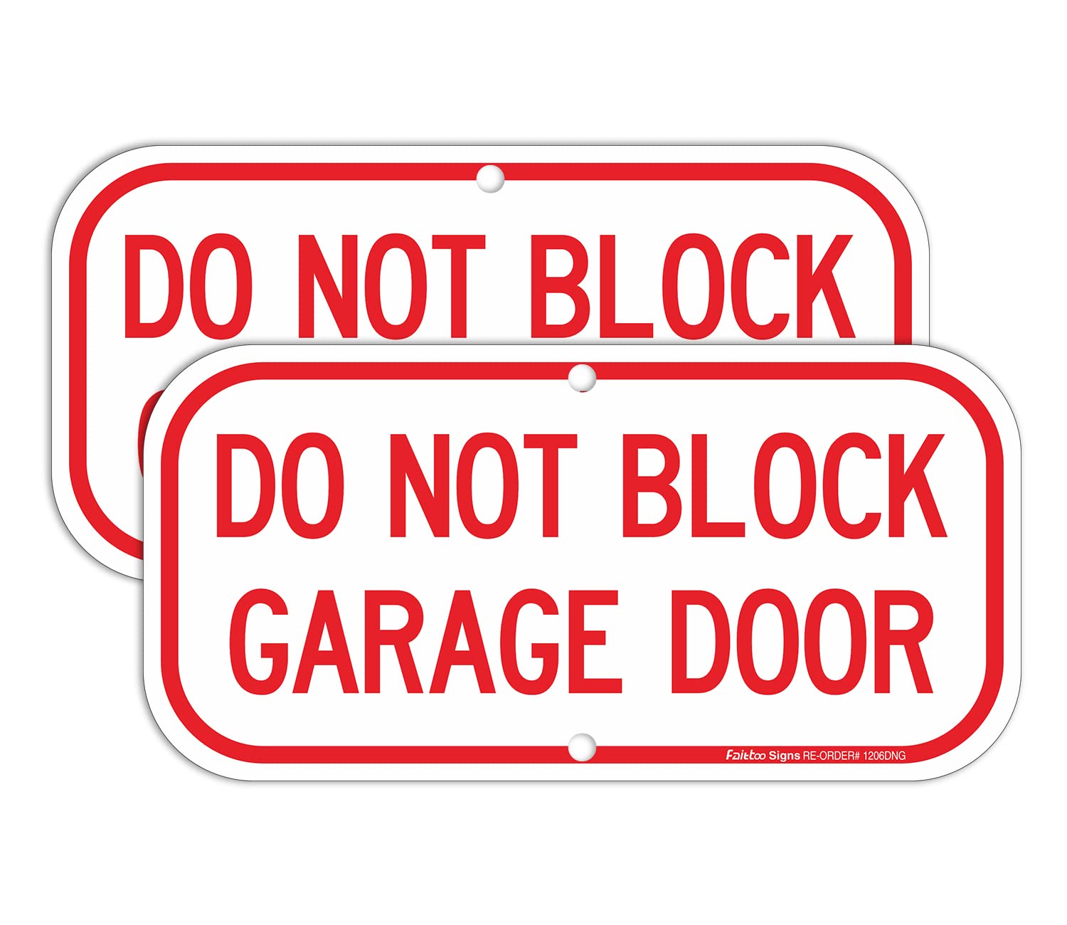Amazon.com: Faittoo (2 Pack) Do Not Block Garage Door Sign, No Parking ...