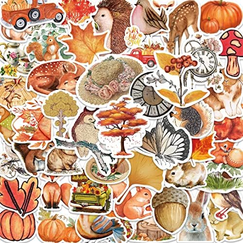 Amazon.com: 100Pcs Fall Stickers Autumn Plants Forest Decals Vinyl ...