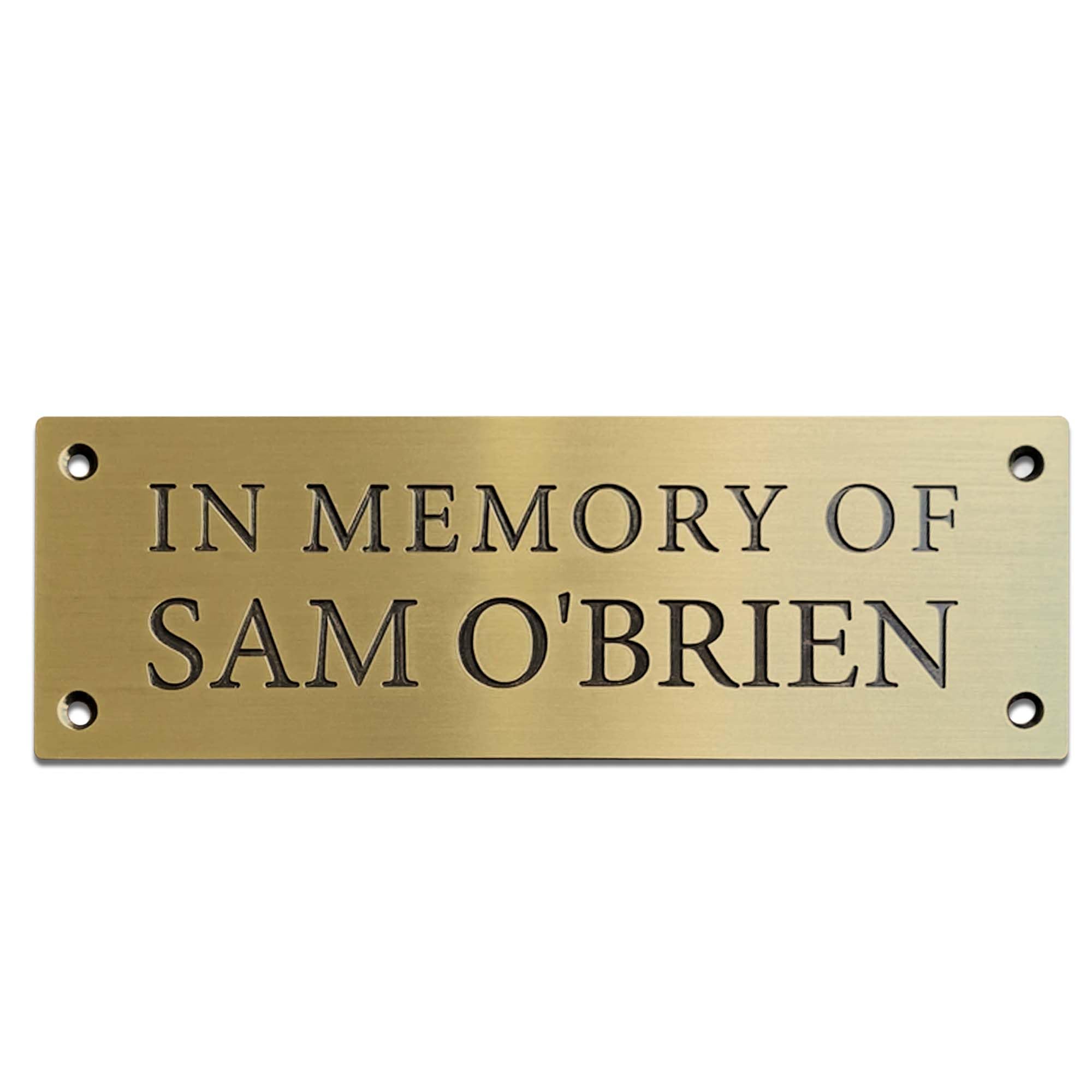 Amazon.com: Custom Brass Memorial Plaque | Personalized Engraved Name ...