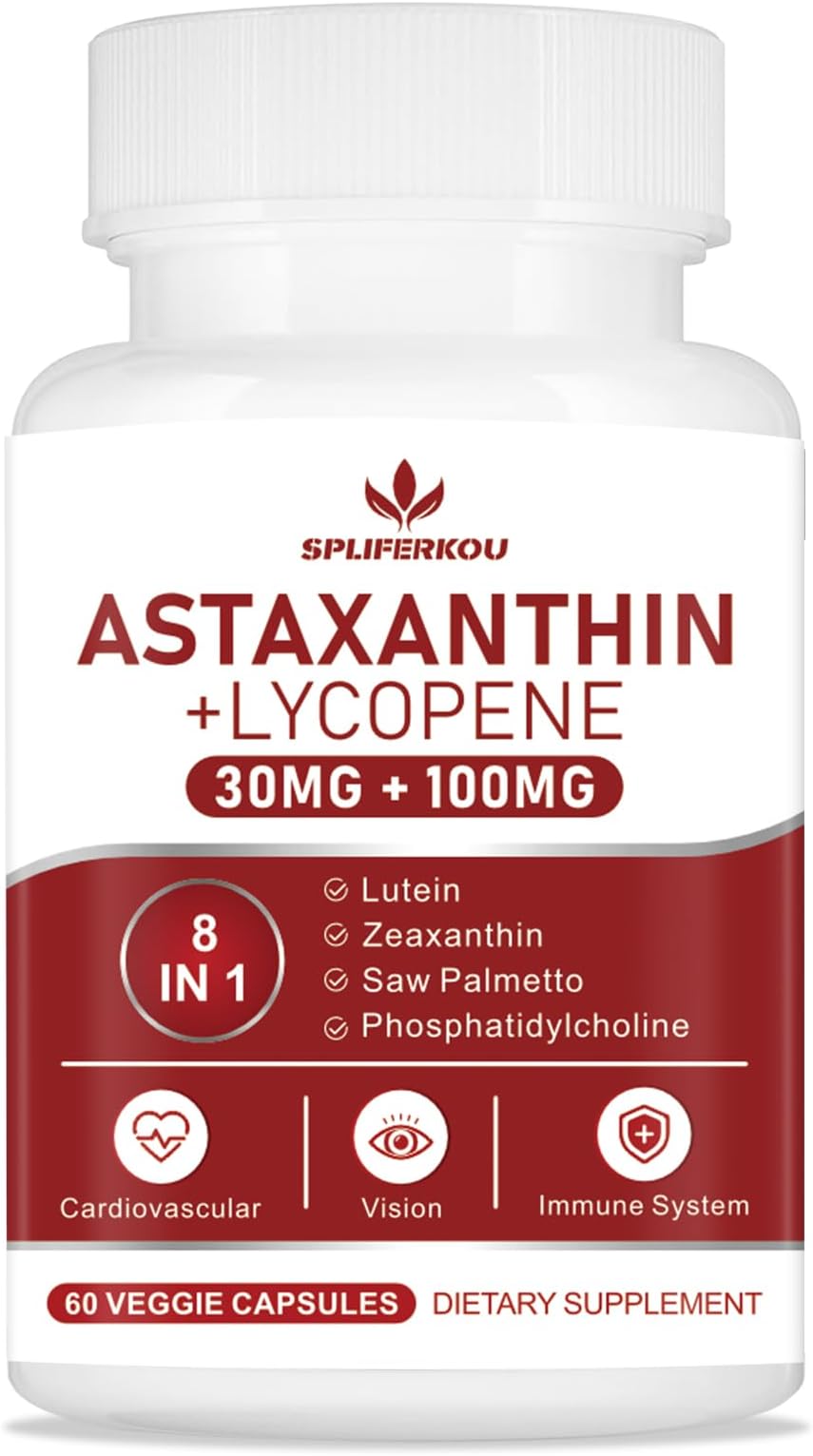 Amazon.com: Spliferkou Astaxanthin and Lycopene 70mg, Astaxanthin ...