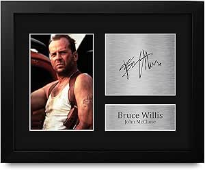 HWC Trading Bruce Willis Framed Gift Signed Printed Autograph Die Hard ...