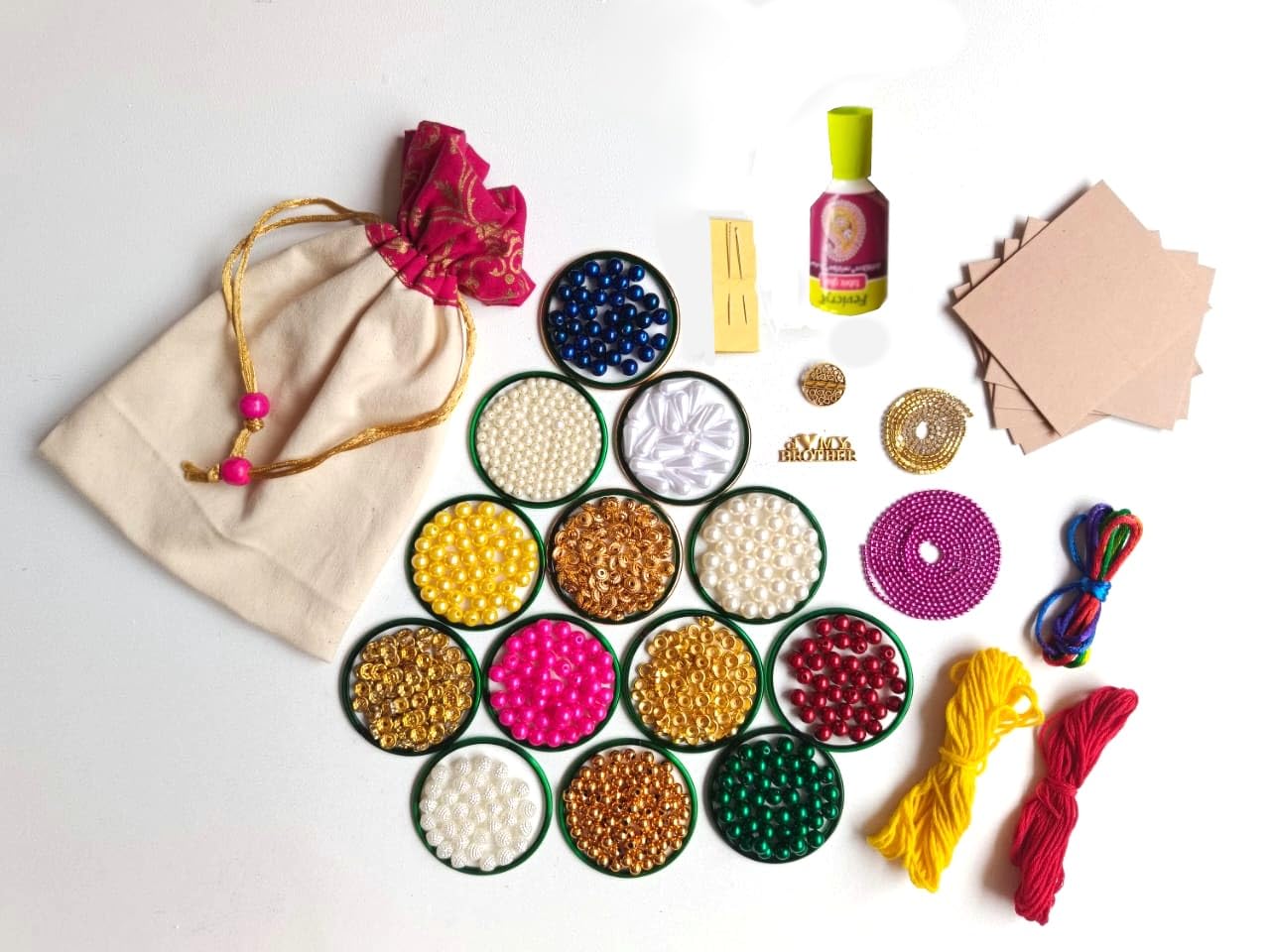 The brown box Rakhi Making Material or Rakhi Making kit DIY Kit Craft ...