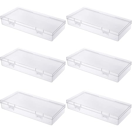 Amazon.com: Thintinick 6 Pack Rectangular Clear Plastic Storage ...