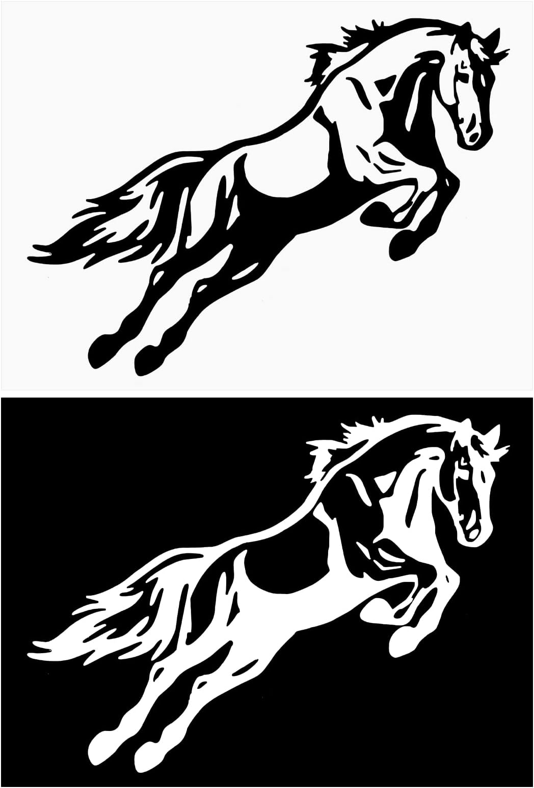 Horse Equestrian Car Window Sticker Vinyl Decal - By SCA ART : Amazon ...