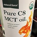 Amazon.com: Natural Force Organic Pure C8 MCT Oil – Liquid MCT Oil in Glass Bottle Container ...