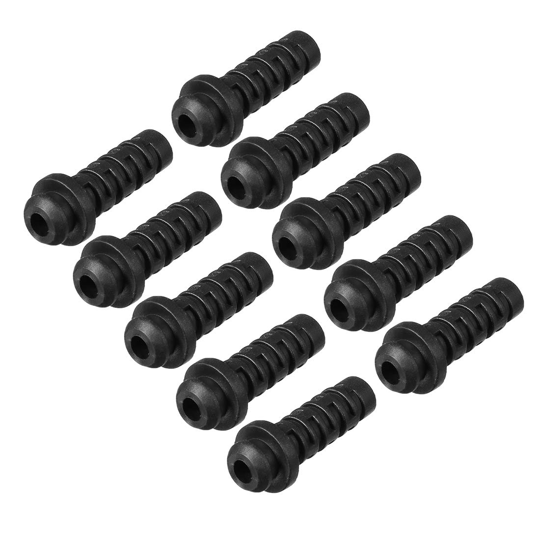 Amazon.com: uxcell 10pcs 4mm Inner Dia PVC Strain Relief Cord Boot ...