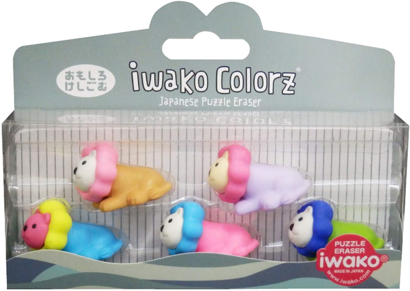 Amazon.com: Iwako Colorz Lion Puzzle Eraser Set : Toys & Games