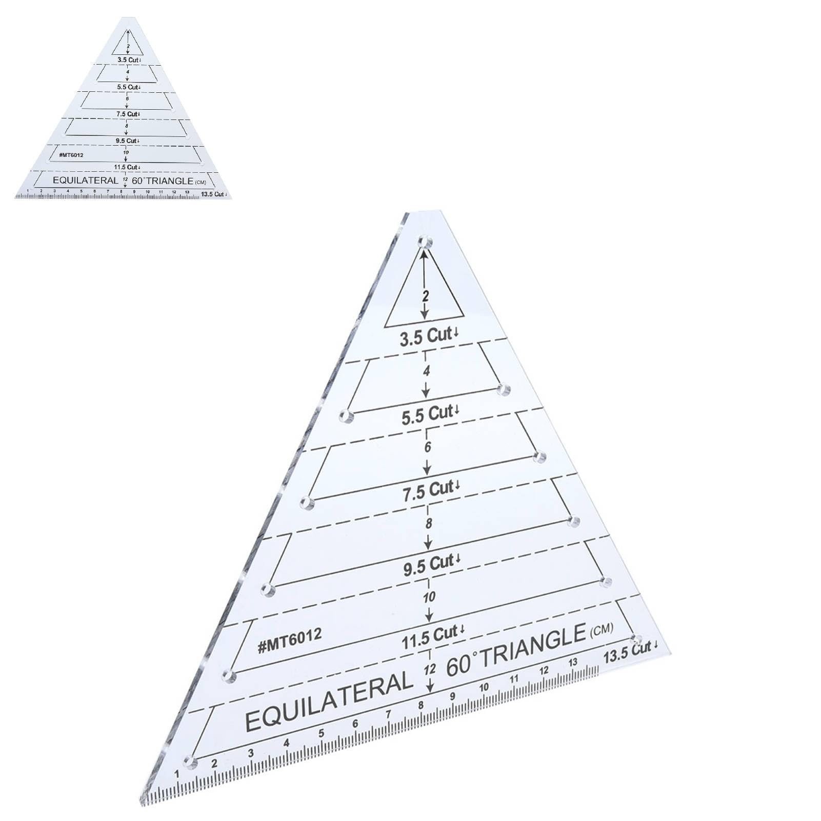 Amazon.com: 60 Degree Triangle Quilt Ruler, 60 Degree Triangle Ruler ...