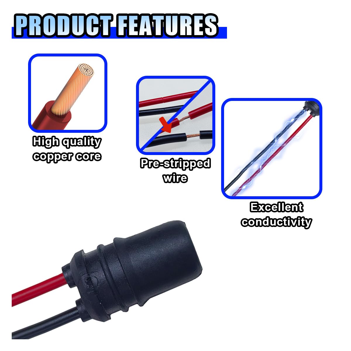 Snapklik.com : T10 194 Instrument Bulb Socket For Car, Round Mouth Pre ...