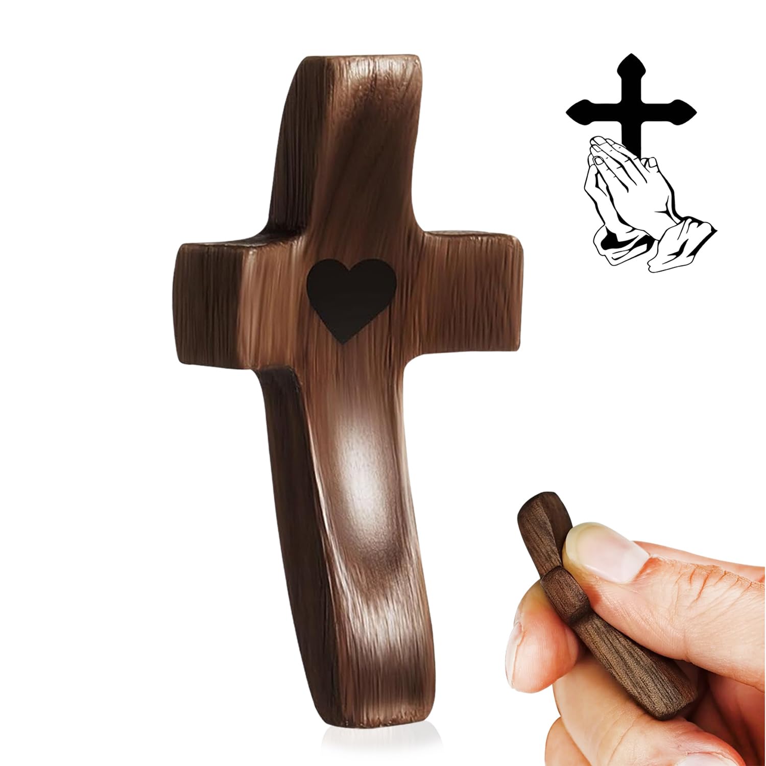 Amazon.com: VUZDVJO Small Wooden Cross for Stress Relief or ...
