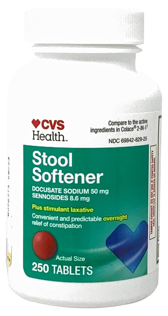 Cvs Stool Softener Plus Stimulant Laxative Tablets Docusate Sodium 50 ...