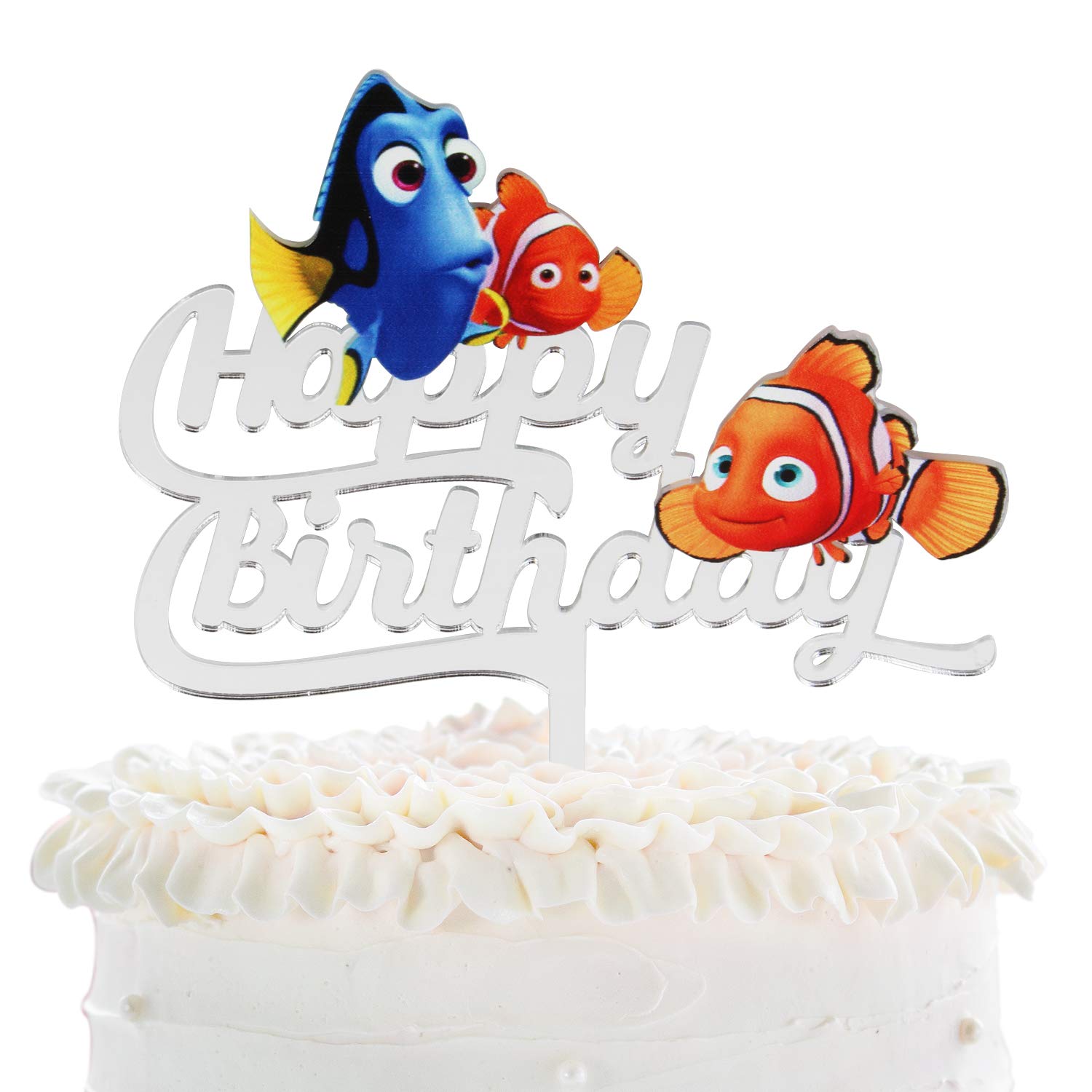 Buy Finding Nemo Happy Birthday Cake Topper - Ocean Sea Animals Theme ...